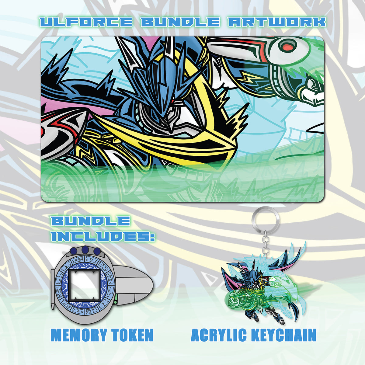 Victory Sword Ulforceveedramon Playmat Bundle – Usagi Draws