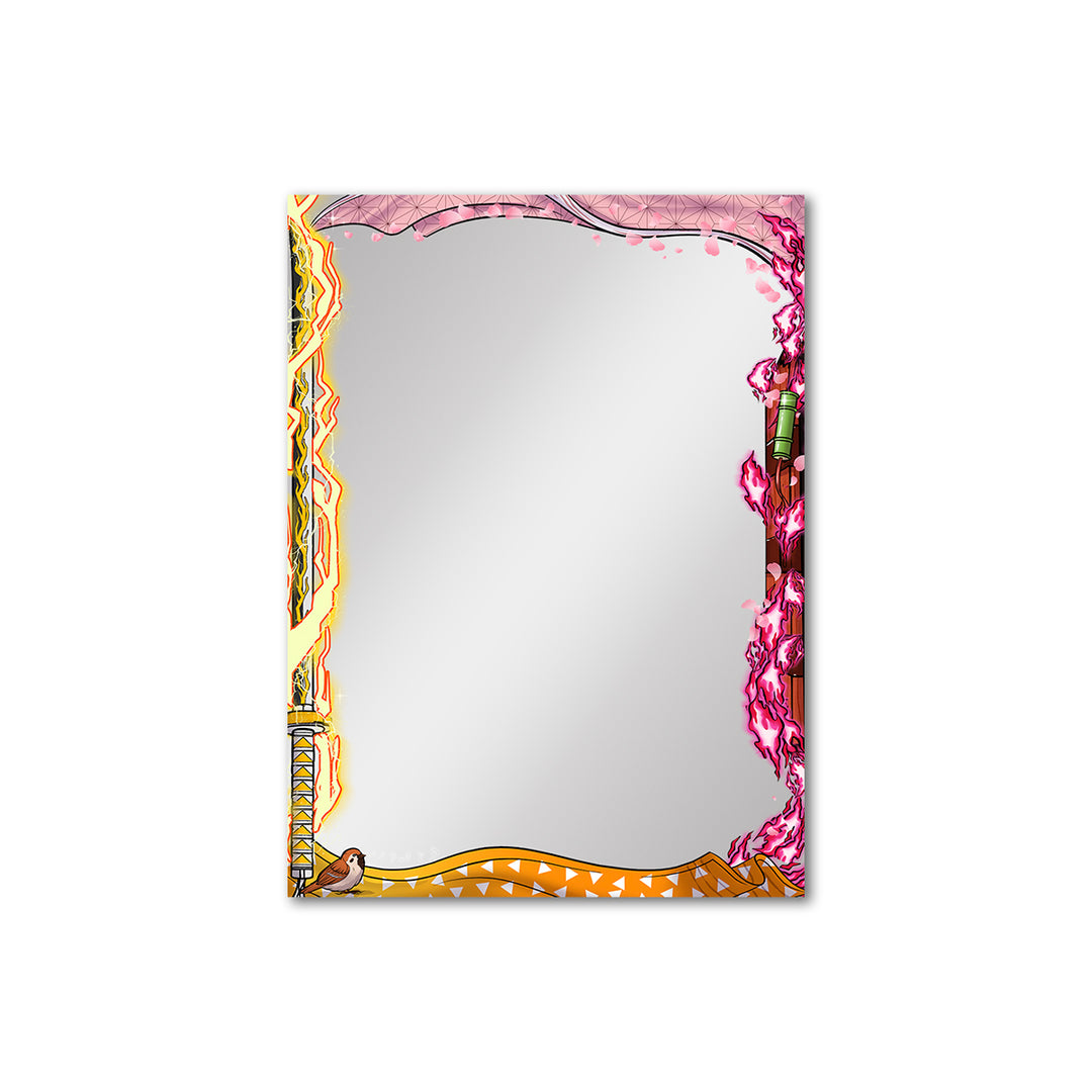 Zenitsu & Nezuko Printed Border Oversleeves – Usagi Draws