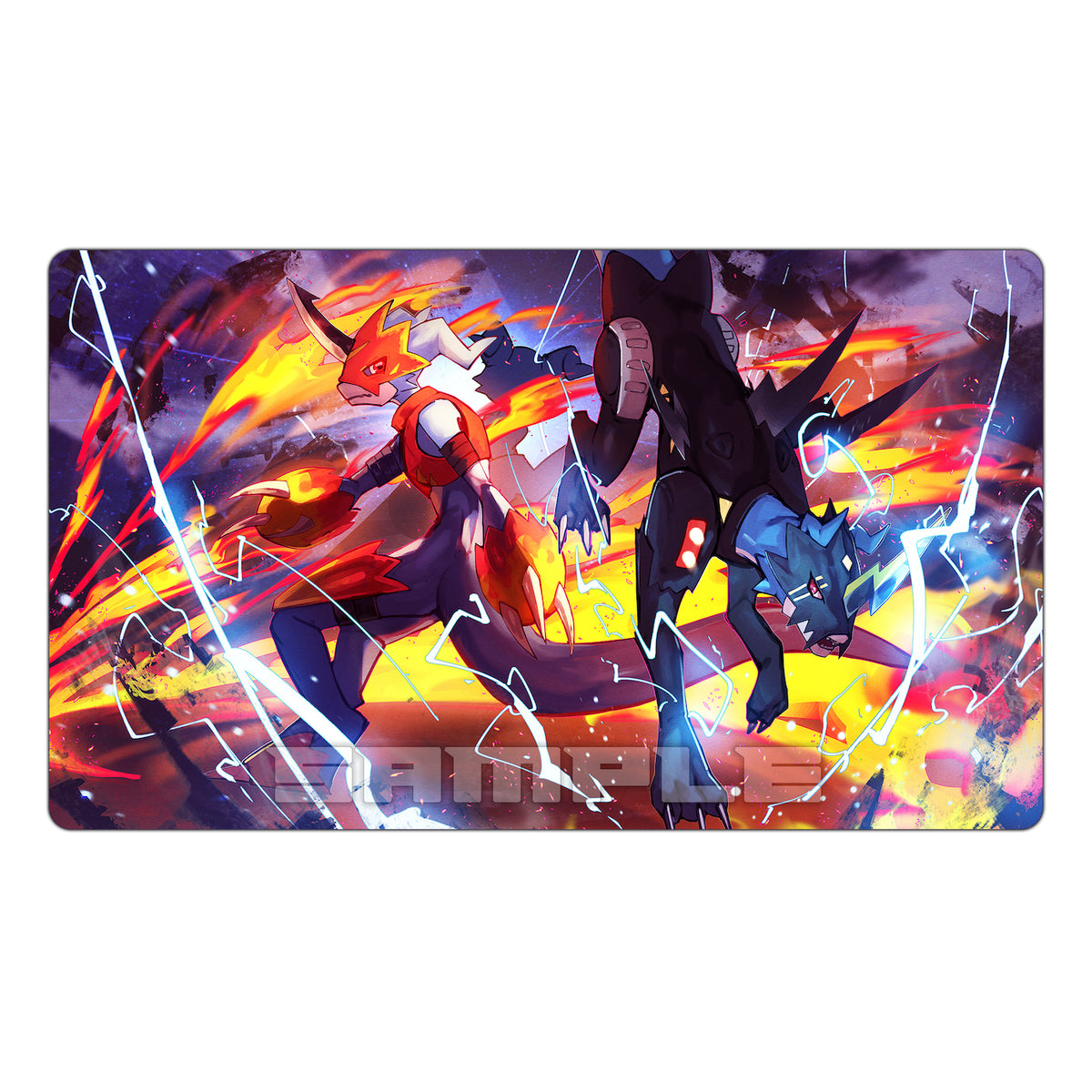 V-Armor Fire & Thunder TCG Playmat – Usagi Draws