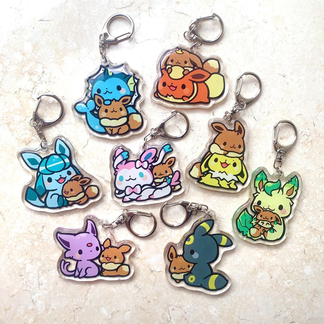 Eevee's Eeveelution Acrylic Charms Series 2 – Usagi Draws