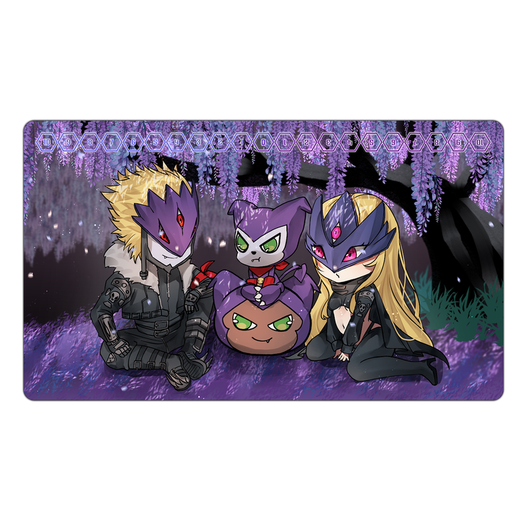 Chibi Beelzemon & Family TCG Playmat – Usagi Draws