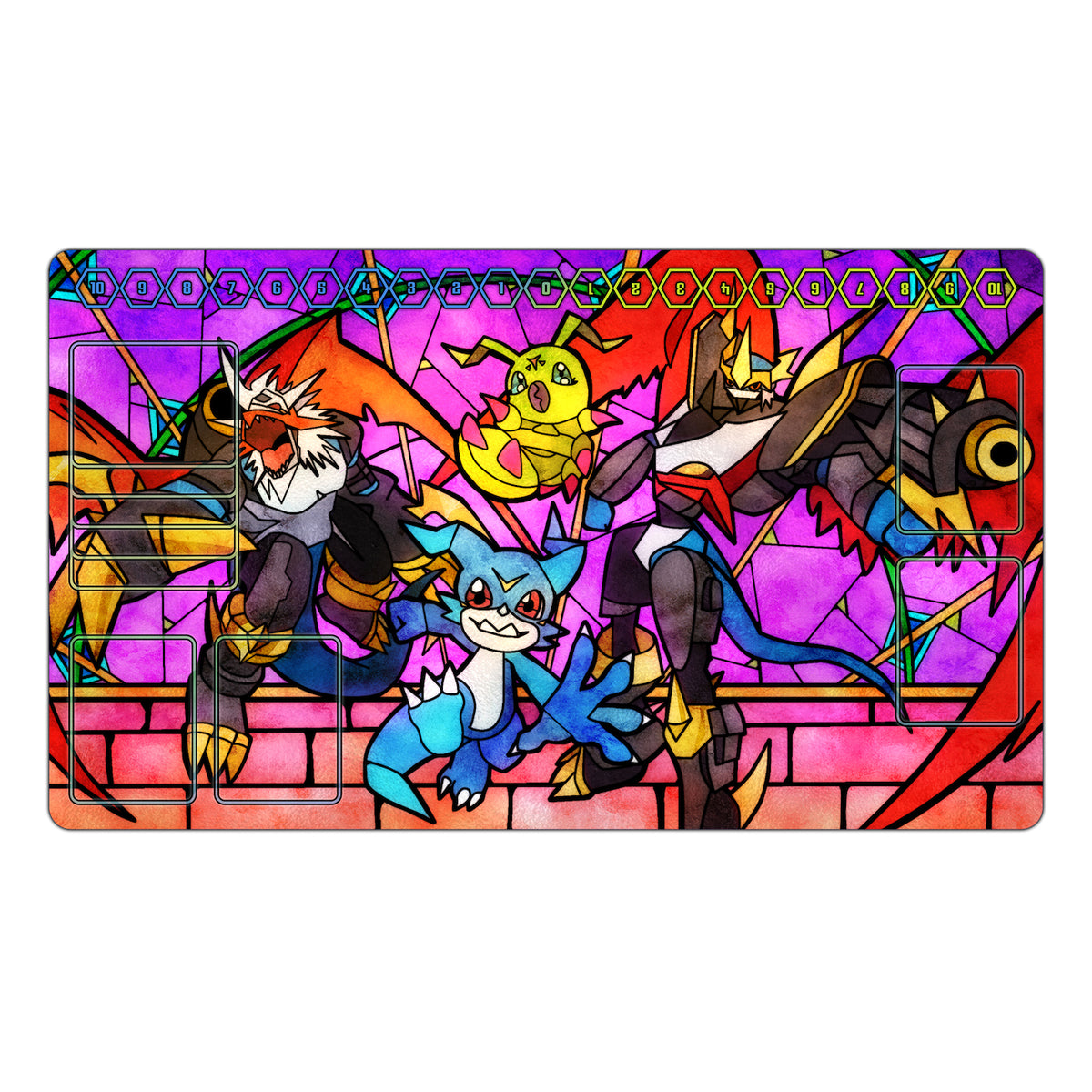 Imperial Evolution Stained Glass Art TCG Playmat – Usagi Draws